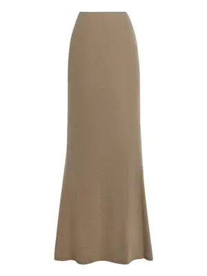 WIEDERHOEFT Draped Jersey Maxi Skirt - Grey