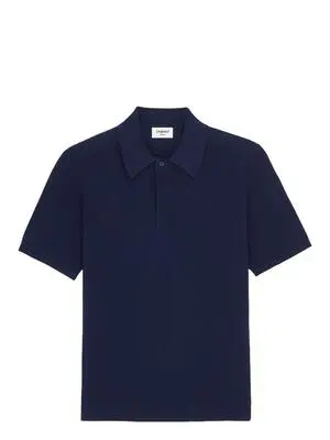 Saint Laurent Polo Manches Courtes Bleu Marine - Navy