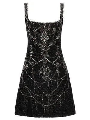 CLIO PEPPIATT Chandelier Mini Dress - Black