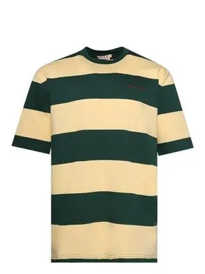 Marni Stripe Tee Ocean And Tobacco - A