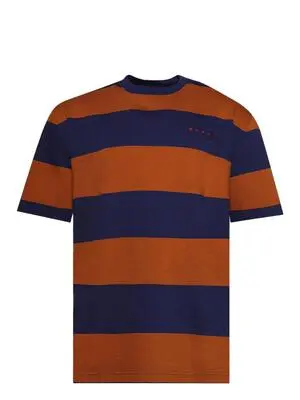 Marni Stripe Tee Ocean And Tobacco - Multi
