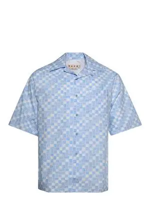 Marni Cuban Collar Bowling Shirt Sky - Light  Blue