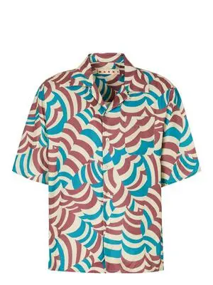 Marni Short Sleeve Shirt Tobacco - Multi