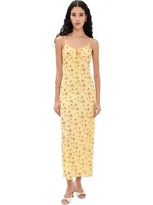 BAILEY ROSE Printed Maxi Dress - Lemon