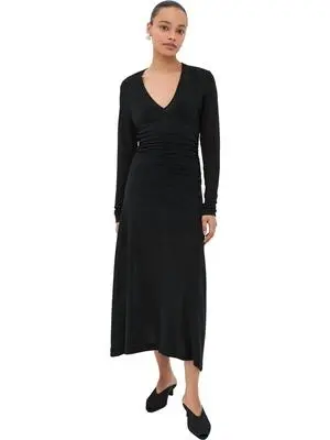 Bite Studios Steep V-neck Maxi Dress - Black