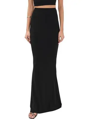 Norma Kamali Obie Long Skirt - Black
