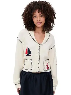 BAILEY ROSE Nautical Cardigan - Cream