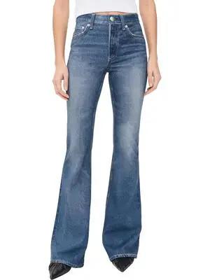 Rag & Bone Miramar Ponte Mid-rise Flare Jeans - Cosmo