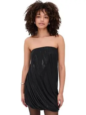 Norma Kamali Strapless Twist Mini Dress - Black