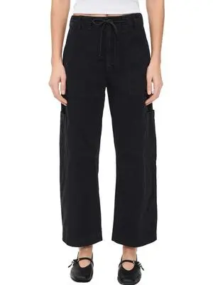 PISTOLA Sabrina Curved Utility Pants - Washed Black