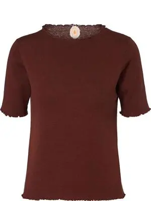 Jardin Des Orangers Striped Boat Neck Sweater - Brown