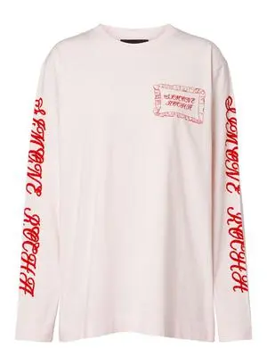 Simone Rocha Printed Cotton Jersey T-Shirt Pink