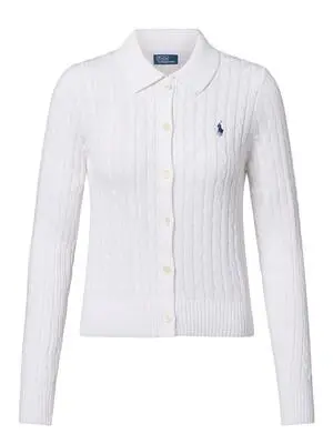 Polo Ralph Lauren Cable-knit Cotton Cardigan - White