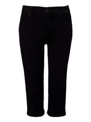 7 For All Mankind Capri Cropped Jeans - Black