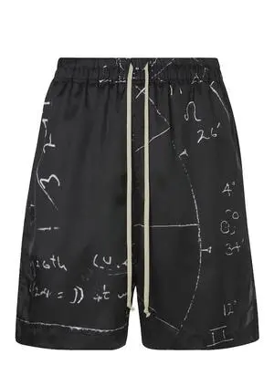 Rick Owens Printed Drawstring Shorts - Black