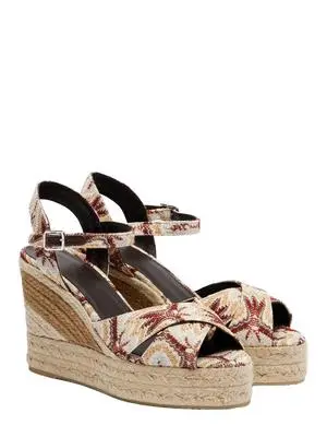 Missoni Carmen 110 Lamé Espadrille Wedges - Multicoloured