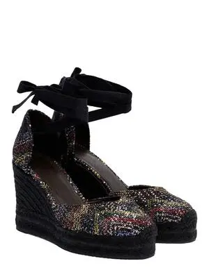 Missoni Eva 80 Sequined Espadrille Wedges - Multicoloured