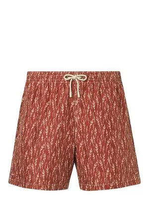 Canali Printed Swim Trunks - Brown
