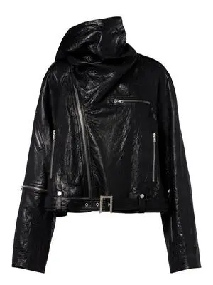 Rick Owens Leather Biker Jacket - Black