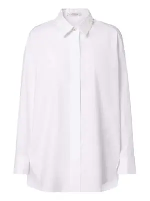 Dorothee Schumacher Embroidered Cotton-blend Poplin Shirt - White