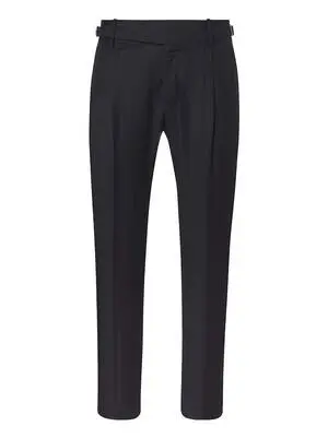 Dolce & Gabbana Chalk Stripe Virgin Wool Slim Pants - Blue
