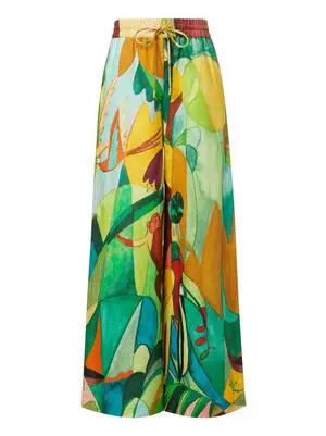 ALEMAIS Alémais X Mokshini Linen Wide-leg Pants - Multicoloured