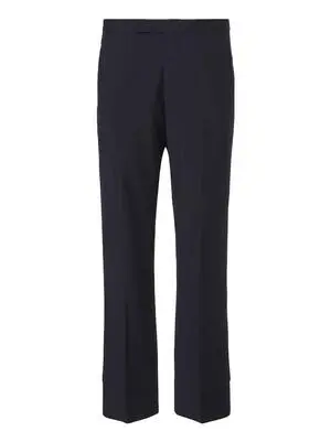 Prada Wool And Mohair Straight Pants - Blue