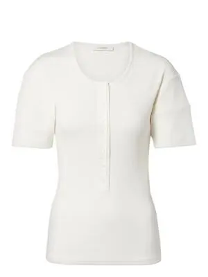 LEMAIRE Cotton And Linen Henley Shirt