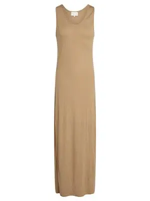 Loulou De Saison Myron Jersey Midi Dress Sand
