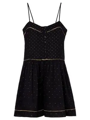 MARANT ETOILE Vickie Polka-dot Cotton Romper - Black
