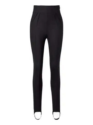 MUGLER Wool-blend Stirrup Leggings - Black