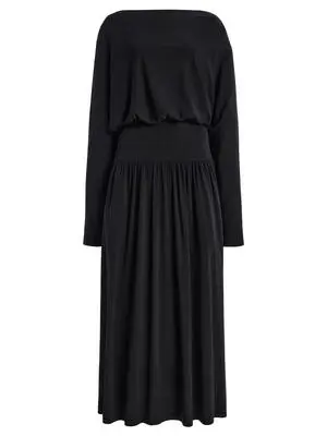 TOTEME Boatneck Jersey Maxi Dress - Black