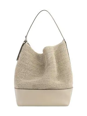 TOTEME Woven Nappa Leather Tote Bag - Taupe