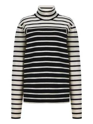 TOTEME Striped Wool Turtleneck Sweater - Multi