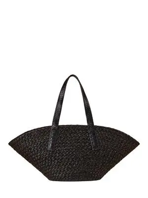 CESTA COLLECTIVE Taco Raffia Tote - Black