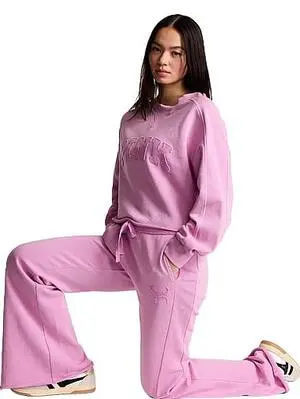 Pink Campus Terry Flare Pants Purple