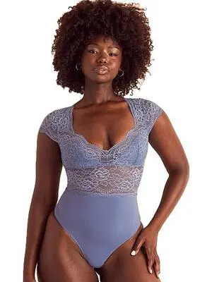 Victoria's Secret Lace Bodysuit - Blue