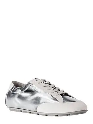Michael Kors Susie Metallic Leather Trainer - Silver