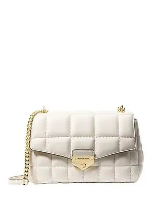 Michael Kors Soho Large Quilted Shoulder Bag - Natural
