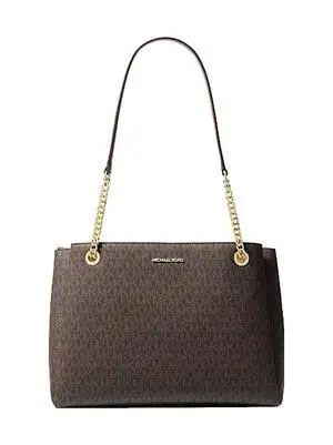 Michael Kors Soho Medium Signature Logo Tote Bag - Brown
