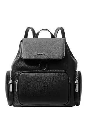 Michael Kors Small Pebbled Leather Cargo Backpack - Black