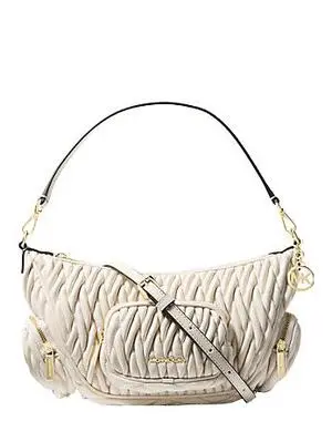 Michael Kors Merritt Matelassé Convertible Crossbody Bag - Natural