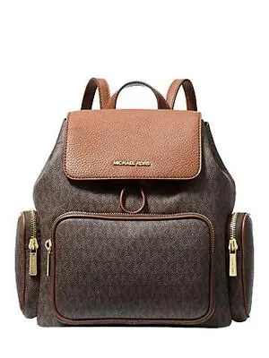 Michael Kors Merritt Small Signature Logo Cargo Backpack - Brown