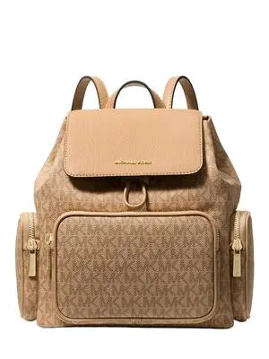 Michael Kors Merritt Small Signature Logo Cargo Backpack - Brown
