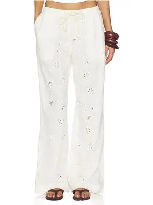 Free People X Intimately Day Drift Pant - White Alyssum