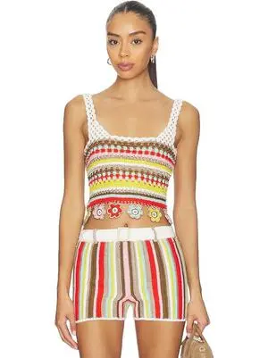 My Beachy Side Noa Hand-crocheted Top - Multi