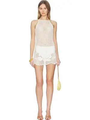 My Beachy Side Isla Hand-crocheted Mini Dress - Ivory
