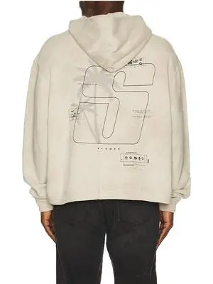 STAMPD Transit Tie Dye Cropped Hoodie - Sand Storm Tie Dye