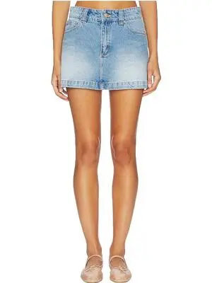 Abrand Denim A-line Denim Mini Skirt - Jem