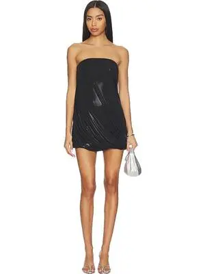 Norma Kamali Strapless Twist Mini Dress - Black